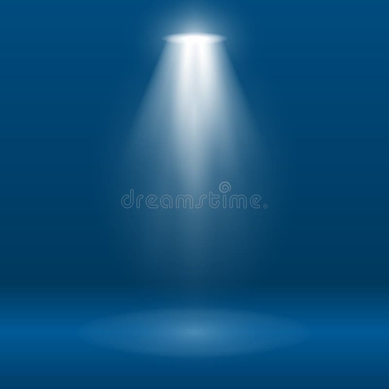 A Spotlight with a Bright White Light Illuminating the Stage on a ...