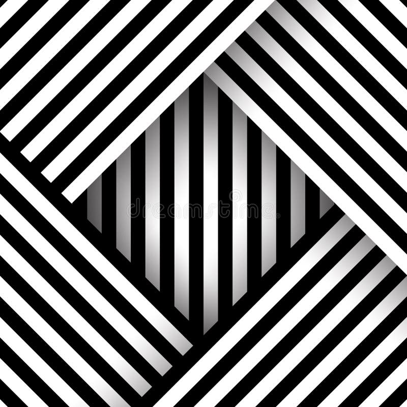 Illusion Abstract Black and White Pattern. Monochrome Pattern. Optical ...