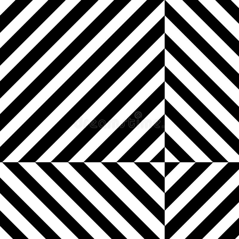Illusion Abstract Black and White Pattern. Monochrome Pattern. Optical ...
