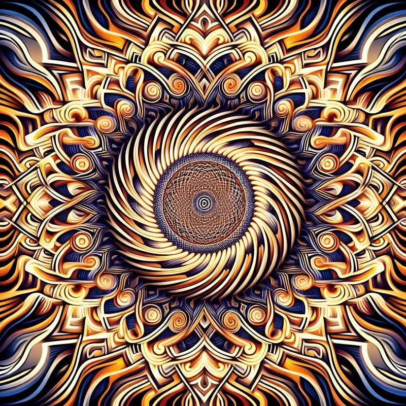 Illusion of Beautiful Patterns Stock Illustration - Illustration of ...