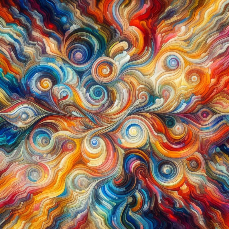 Illusion of Color Perception, Hand-drawn Background Stock Illustration ...