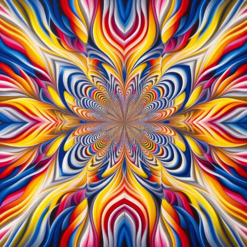 Illusion of Color Perception, Hand-drawn Background Stock Illustration ...