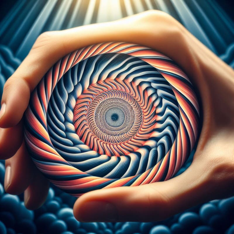 Illusion of Color Perception, Hand-drawn Background Stock Illustration ...