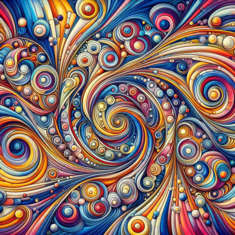 Illusion of Color Perception, Hand-drawn Background Stock Illustration ...