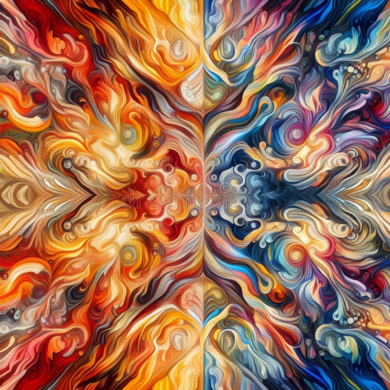 Illusion of Color Perception, with a Human Face with Emotions Stock ...