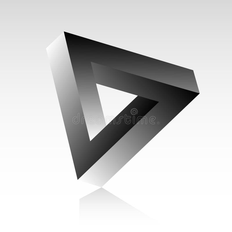 Illusion de triangle illustration de vecteur. Illustration du créateur ...