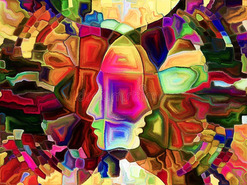 Illusion of Fragmentation stock illustration. Illustration of glass ...