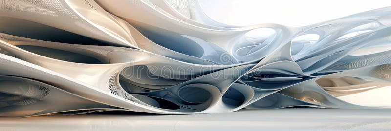 An Illusion of Infinite Planes Overlapping and Shifting in an Organic ...