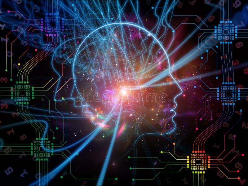 Illusion of Machine Consciousness Stock Illustration - Illustration of ...