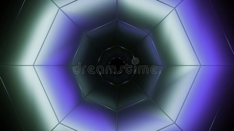 Illusion of Moving Tunnel with Geometric Lines. Design. Octagonal ...