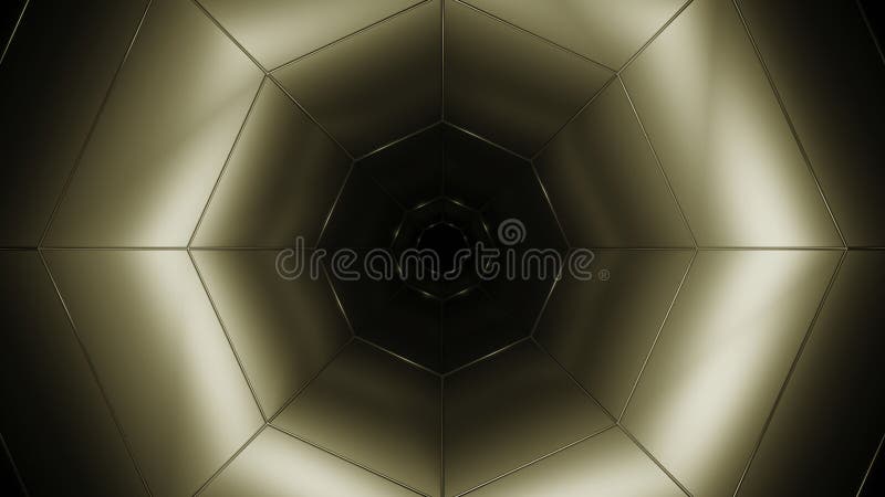 Illusion of Moving Tunnel with Geometric Lines. Design. Octagonal ...