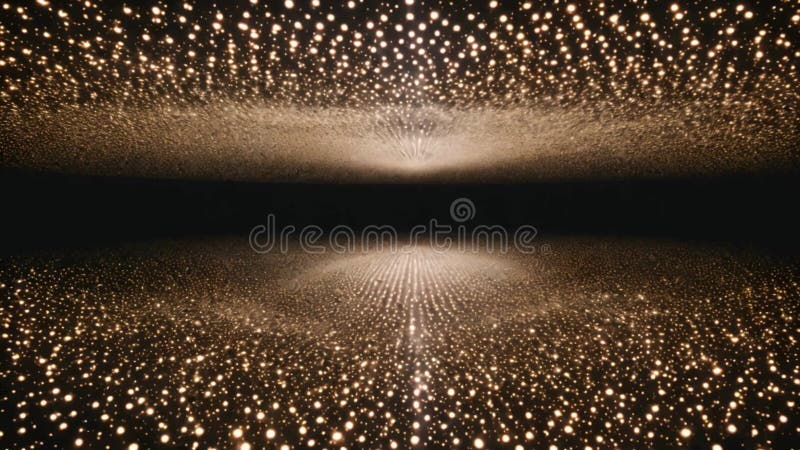 Illusion Particle Light Moving in the Black Background Stock Footage ...