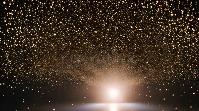 Illusion Particle Light Spreading in the Black Background Stock Video ...