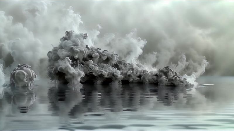 The Illusion of Reflected Smoke Stock Video - Video of eerie, weather ...