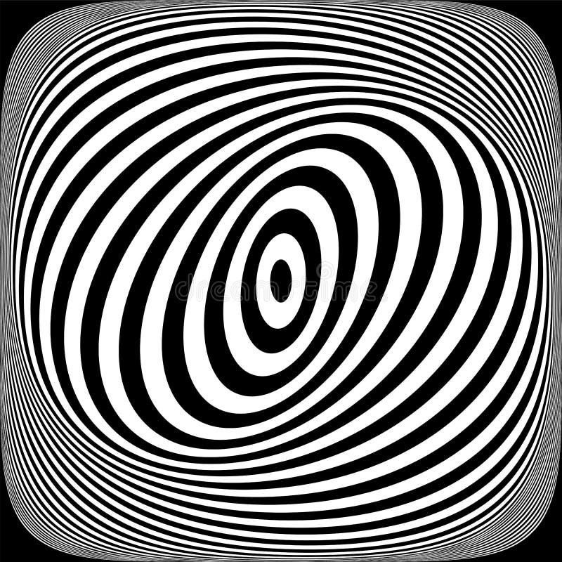 Illusion of Swirl Spiral Vortex Movement in Op Art Pattern Stock Vector ...