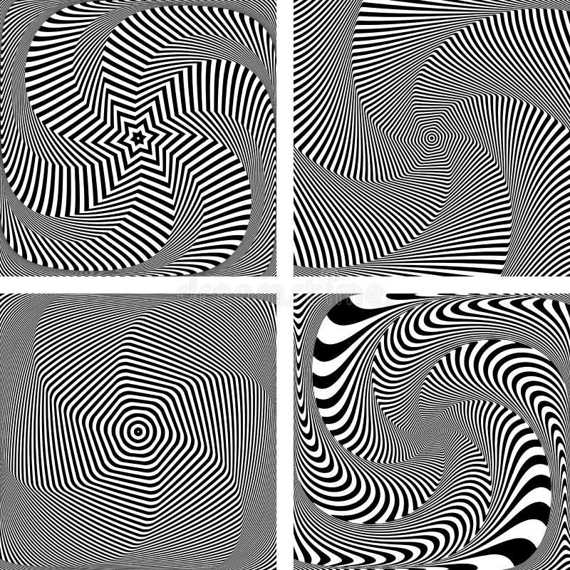 Illusion of Torsion Twisting Movement. Stock Vector - Illustration of ...