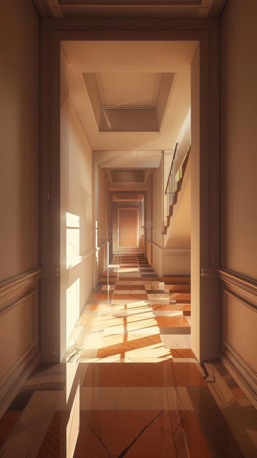 Illusionary Space. Modern Interior Design Concept Stock Photo - Image ...