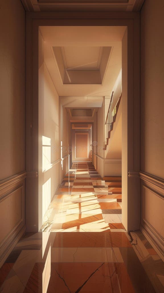 Illusionary Space. Modern Interior Design Concept Stock Photo - Image ...