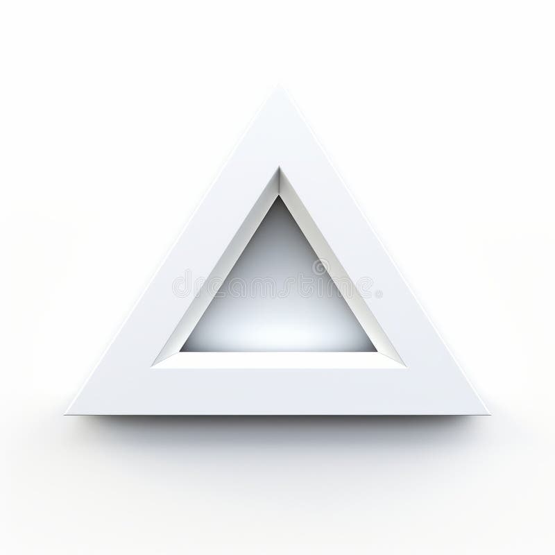 Illusionary Triangle Shape on White Background - 3d Architectural ...