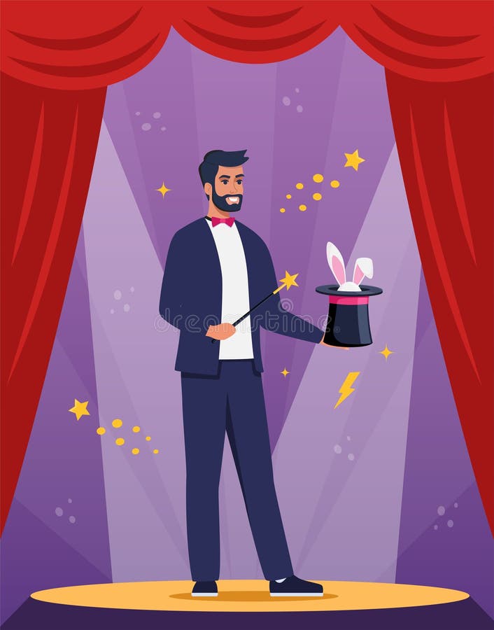 Magic Trick Performance Stock Illustrations – 15,348 Magic Trick ...