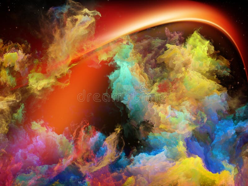 Illusions of Space Nebula stock illustration. Illustration of creation ...