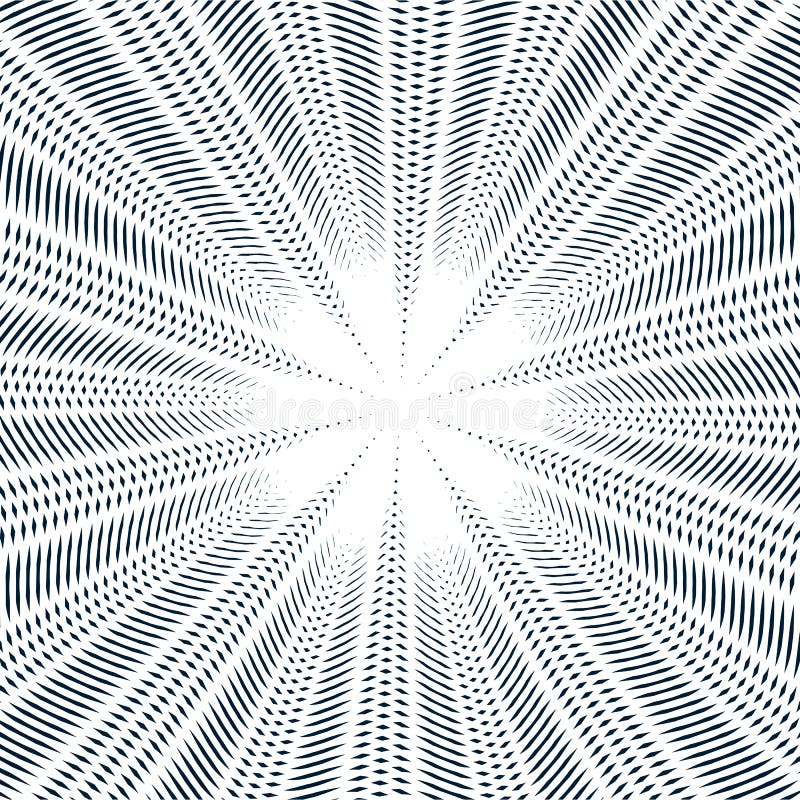 Illusive Background with Black Lines, Moire Style. Contrast Vector ...