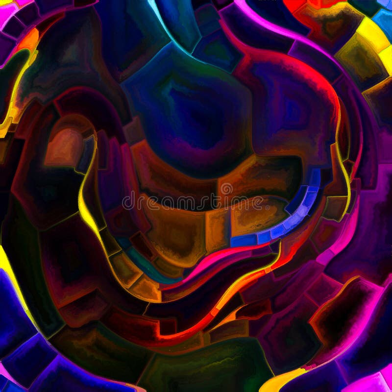 Illusory Color Paradigm stock illustration. Illustration of panel ...