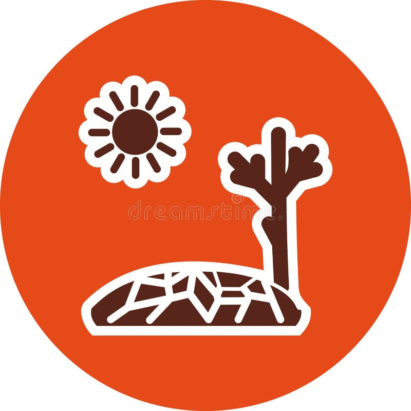 Drought Vector Icon stock illustration. Illustration of forecast ...