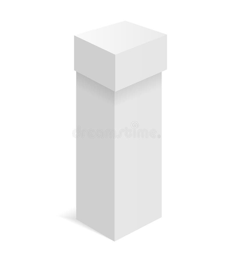 Illustartion of White Isometric Box. Carton Packaging Box. Stock Vector ...