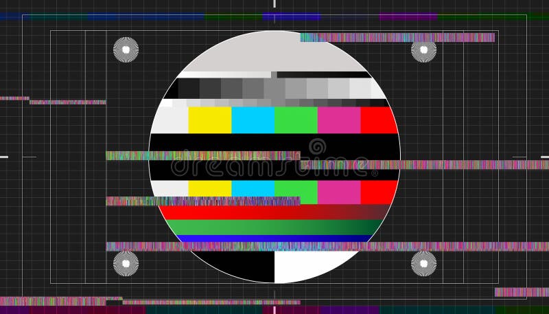 Illustation of an Analog Test Image with Interference Stock ...