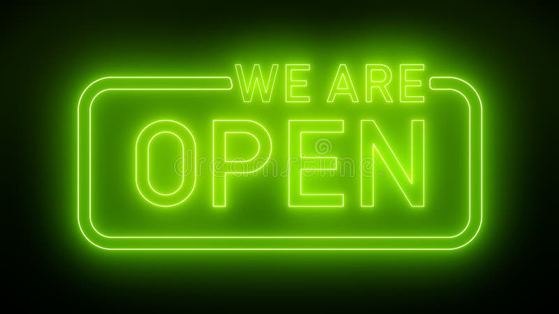 Neon Green Open Sign Stock Illustrations – 2,036 Neon Green Open Sign ...