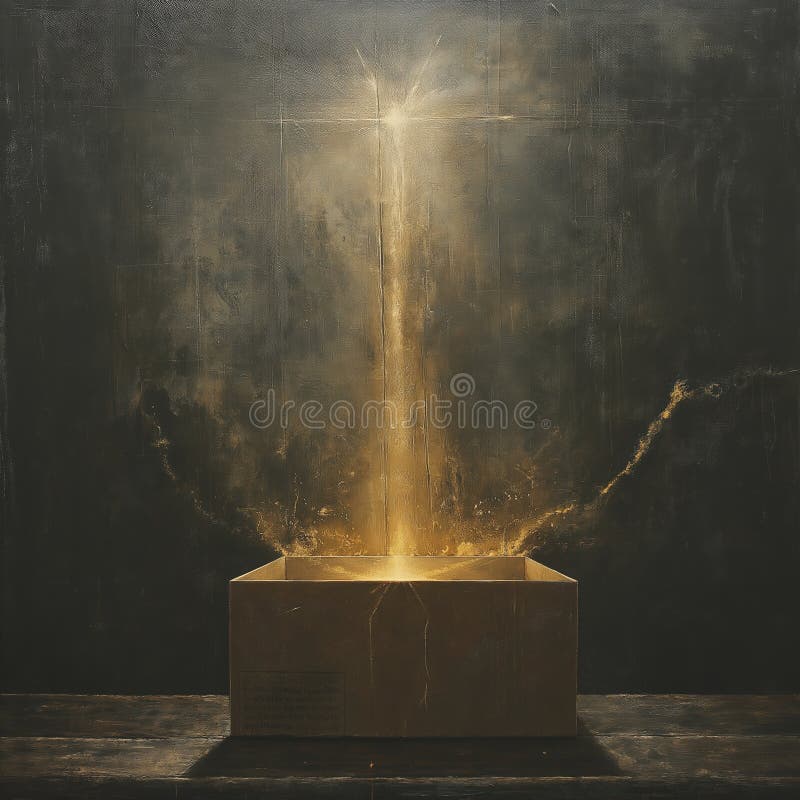 Illustation Holy Light Come Out from Box Stock Illustration ...