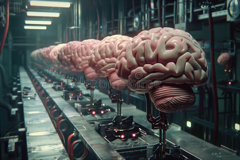 Illustation Representing Human Brain Factory. Stock Illustration ...