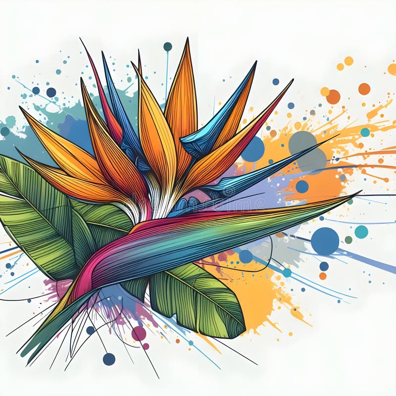 Illustraition of a Red Lily Bundle Stock Illustration - Illustration of ...