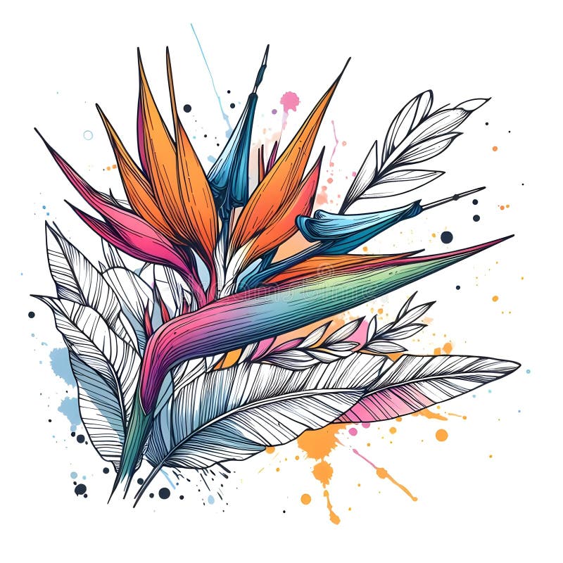 Illustraition of a Red Lily Bundle Stock Illustration - Illustration of ...