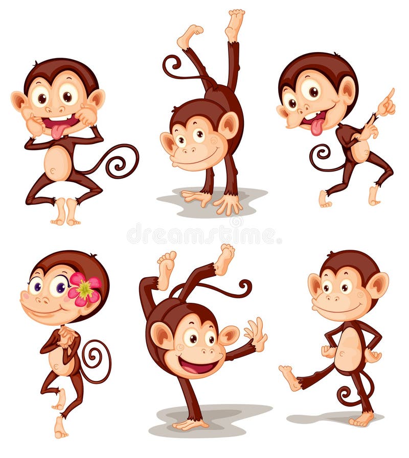 Monkey series stock vector. Illustration of crazy, friends - 30055986