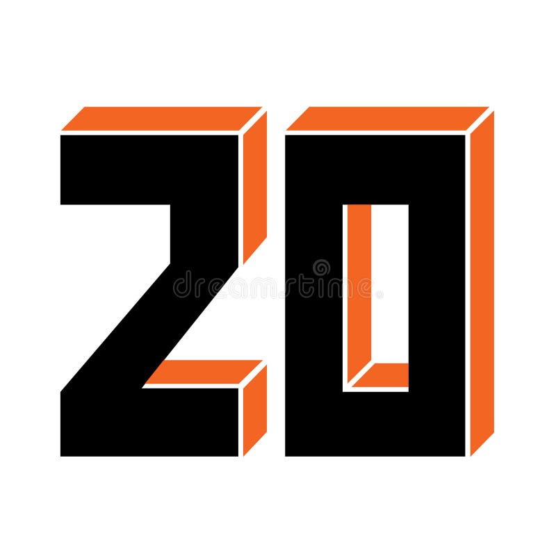 Número 28, Veintiocho, Aislado En El Fondo Blanco, Rende 3d Stock de ...