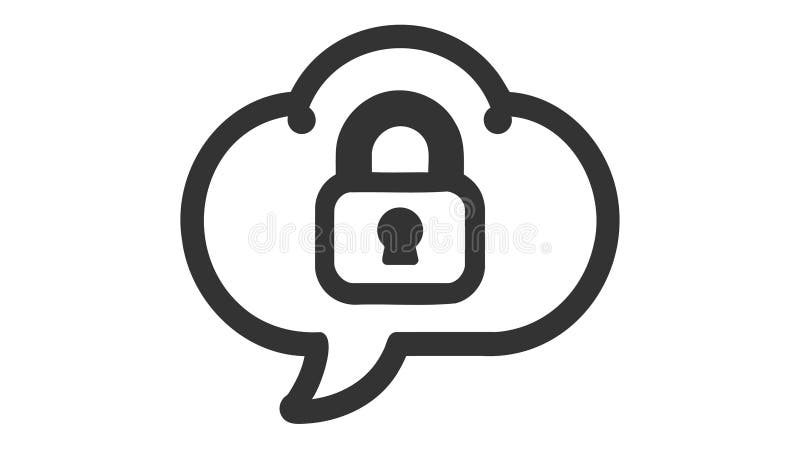 Illustrastion Vector Graphic of Chat Lock, Chat Lock Icon or Message ...