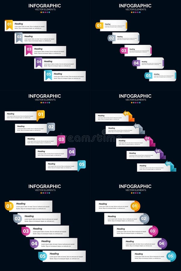 Illustrate Complex Ideas with Vector 6 Infographics Pack and Cycle ...