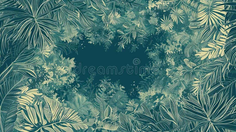 Illustrate a Mesmerizing Highangle View of a Lush Forest Canopy in ...