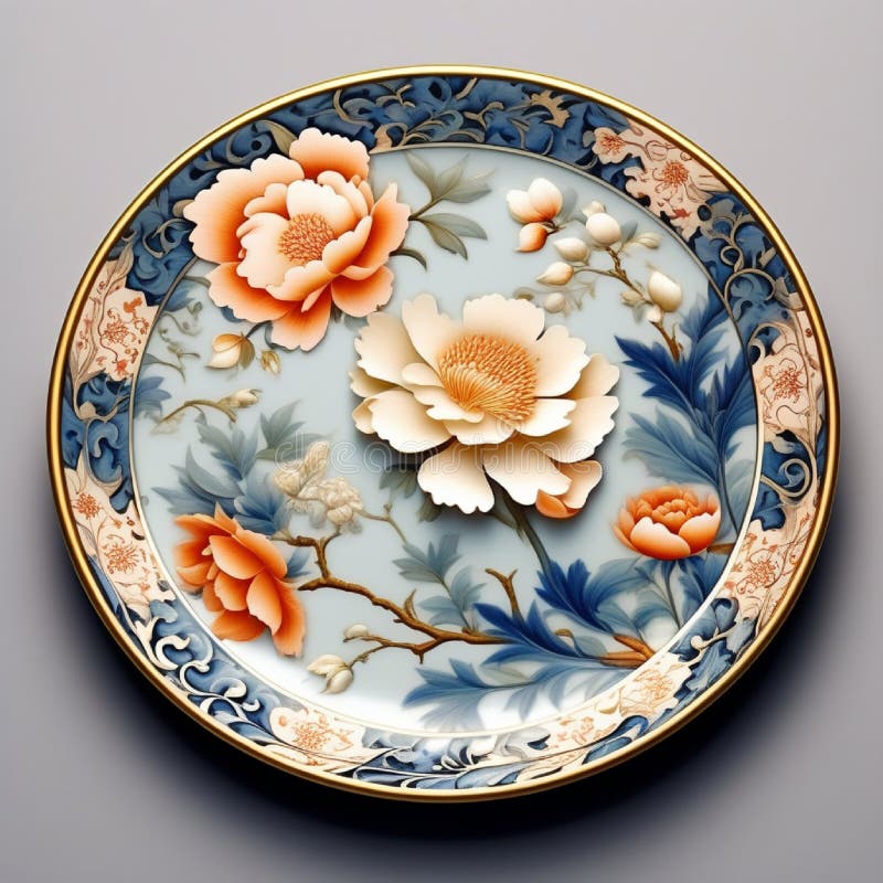 Illustrate the Precision of a Delicate Hand Painted China Plate ...
