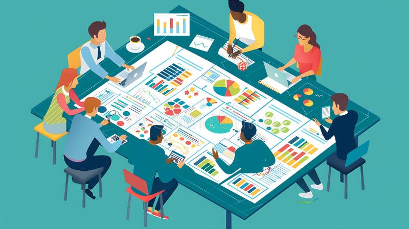 Illustrate a Risk Management Team Assessing Business Risks Using a ...