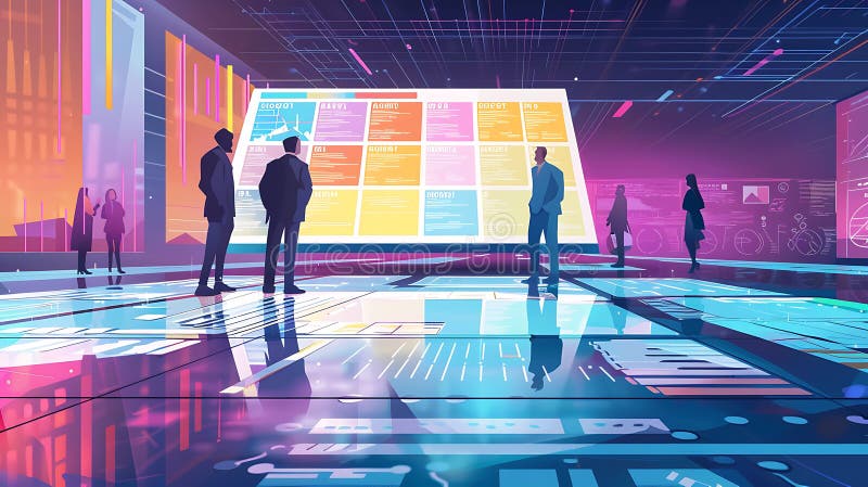 Illustrate a Risk Management Team Assessing Business Risks Using a ...