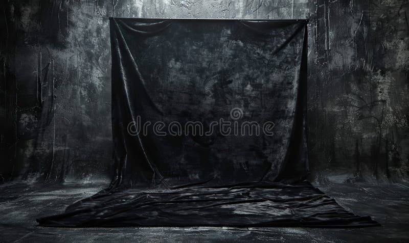 Illustrate a Sophisticated Photo Studio Background Using a Deep Black ...