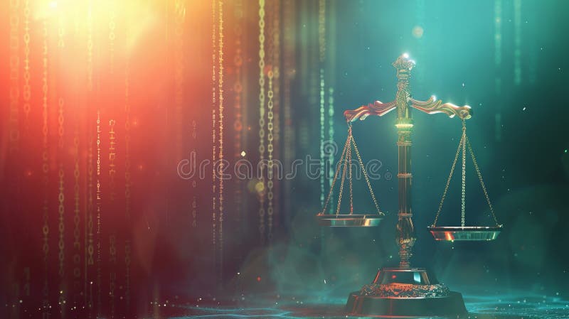 Illustrate a Unique Concept Where a Justice Scale Rendered As a ...