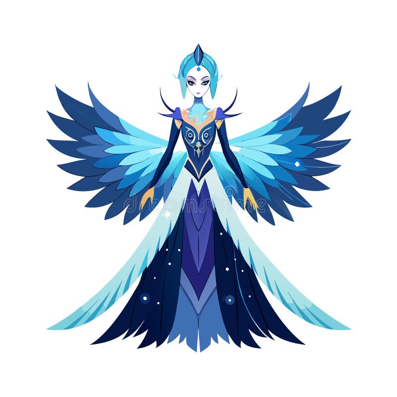 Illustrate Unique Starlit Nightingale Character Stock Vector ...