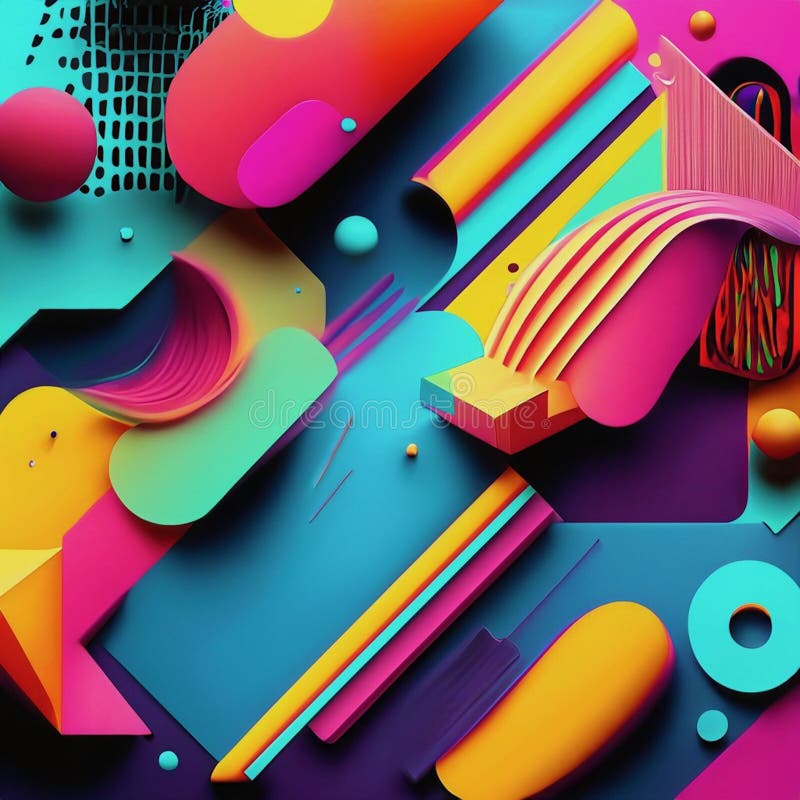 Illustrated Abstract Geometric Patterns Stock Illustration ...