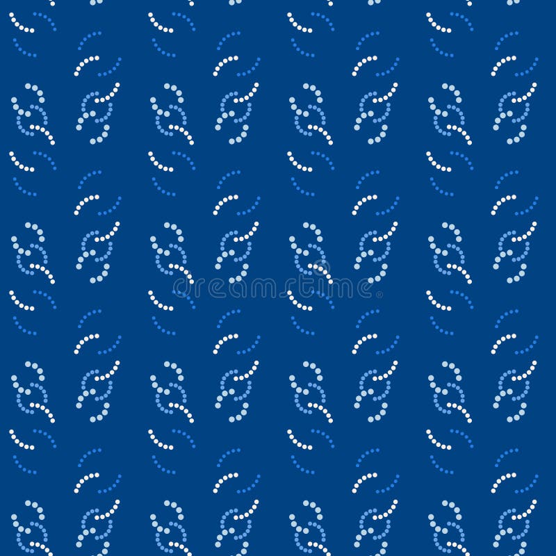 Illustrated Abstract Seamless Blue Background with Circles Stock ...