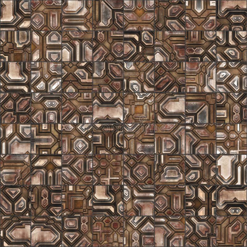 Illustrated Abstract Techno Background with Texture. Stock Illustration ...