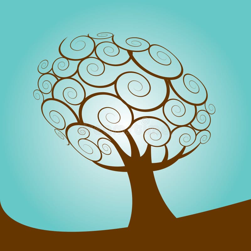 Abstract Green Tree Clip Art Stock Illustration - Illustration of ...